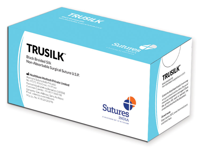 Sutura non assorbibile "TRUSILK"- 3/0 - 1/2 - ago 19 mm. - 75 cm.filo ...